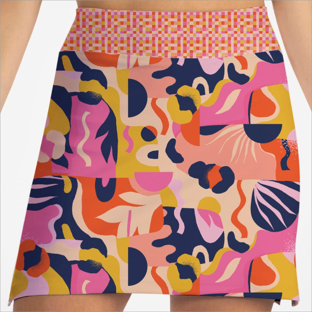 Abstracular Designer Skort – Bold, Colorful Skort for Active Women ...