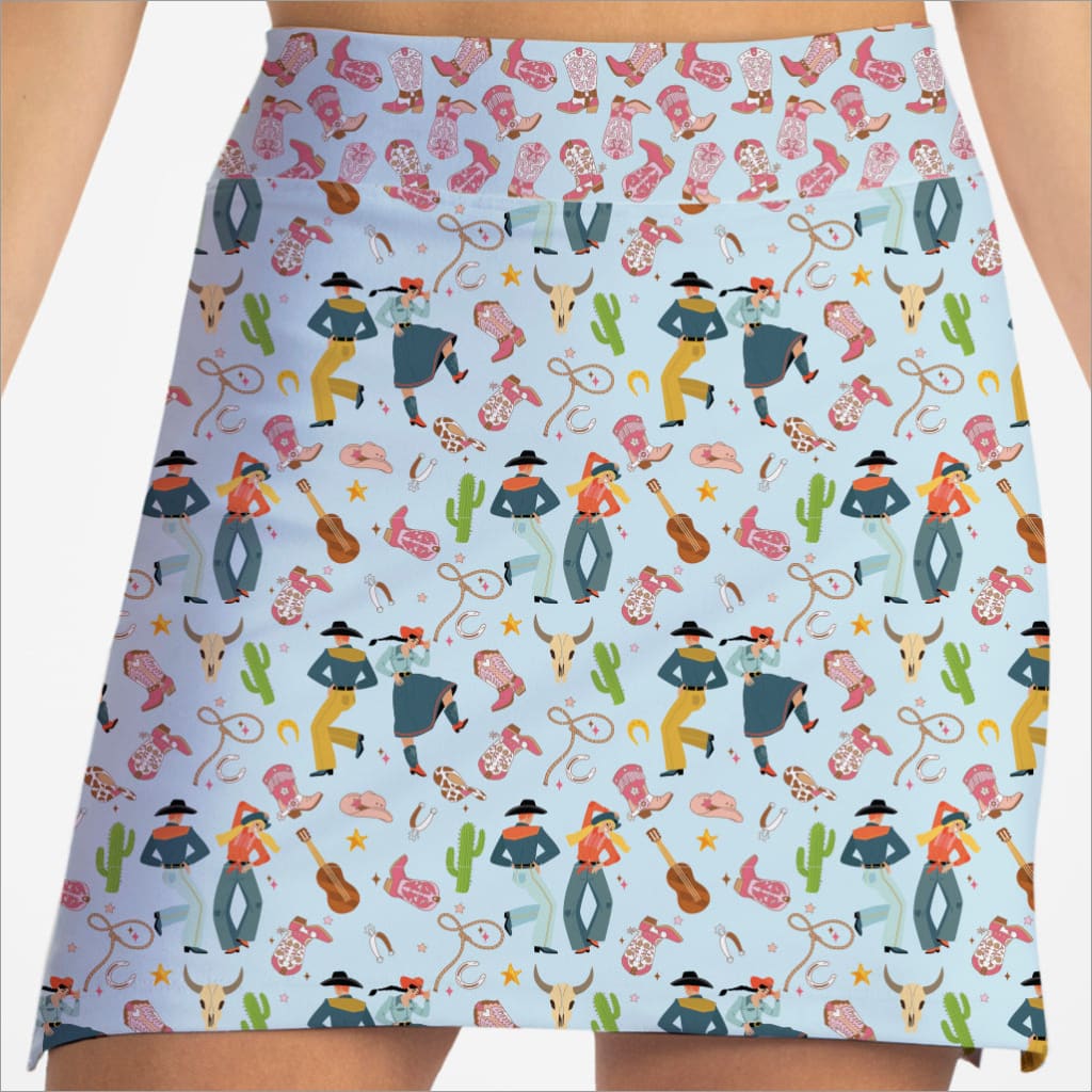 Line Dancing Divas Skort – Country-Inspired Women’s Skort with Cowboy ...