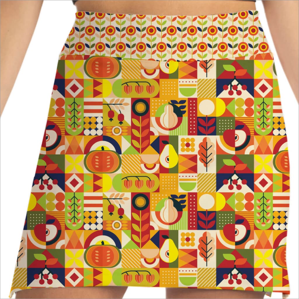 Harvest Thanksgiving Skort | Fun & Trendy Holiday Print Skort – Skort ...